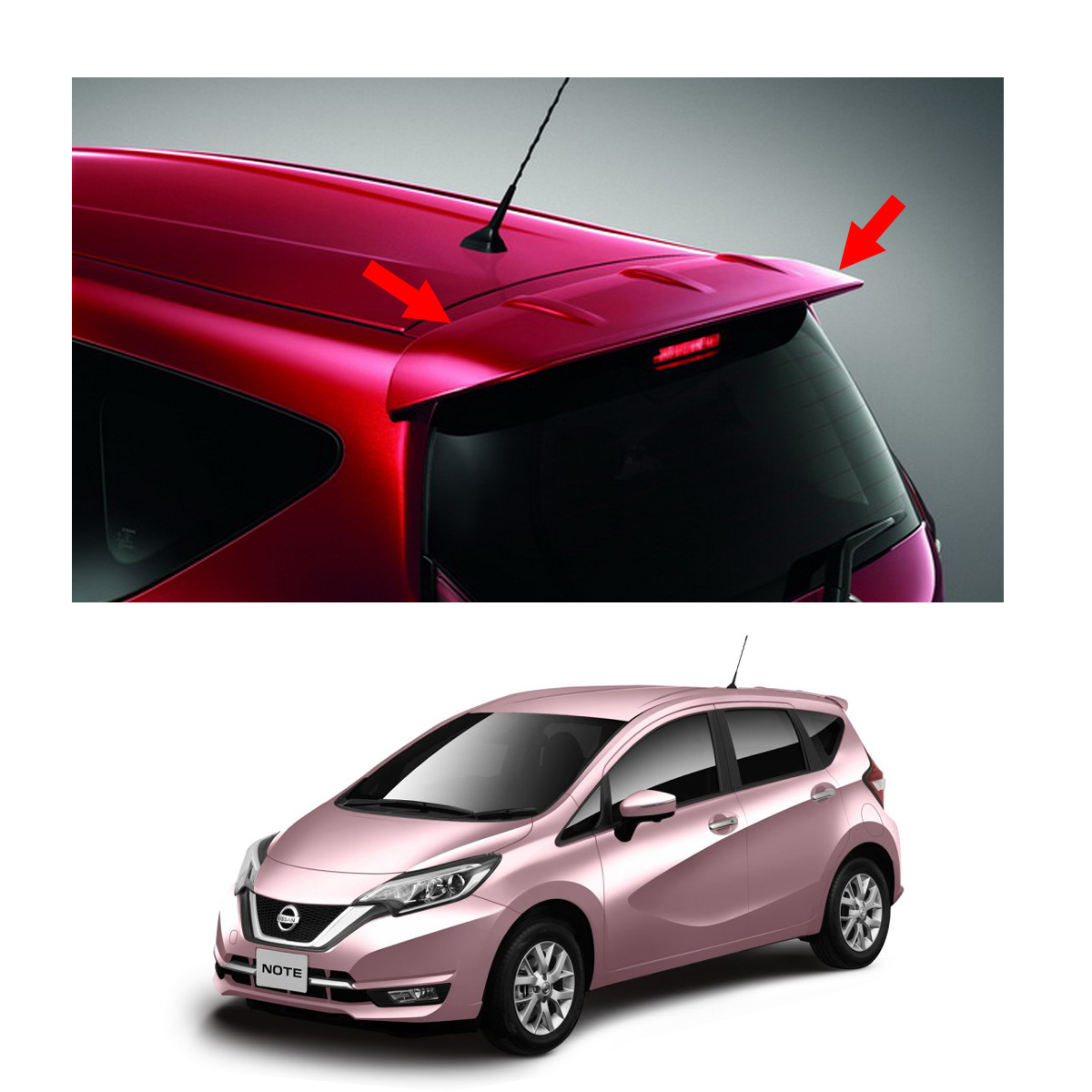 For Nissan Versa Note Hatchback 5 Doors 17 18 Gap Rear Spoiler Trim ...