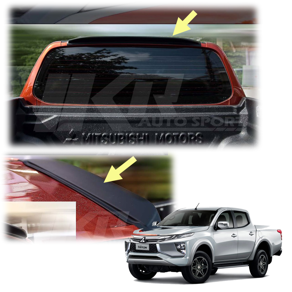 Fits Mitsubishi L200 Triton 4Dr 2019 20 Rear Roof Racing Spoiler Matte ...