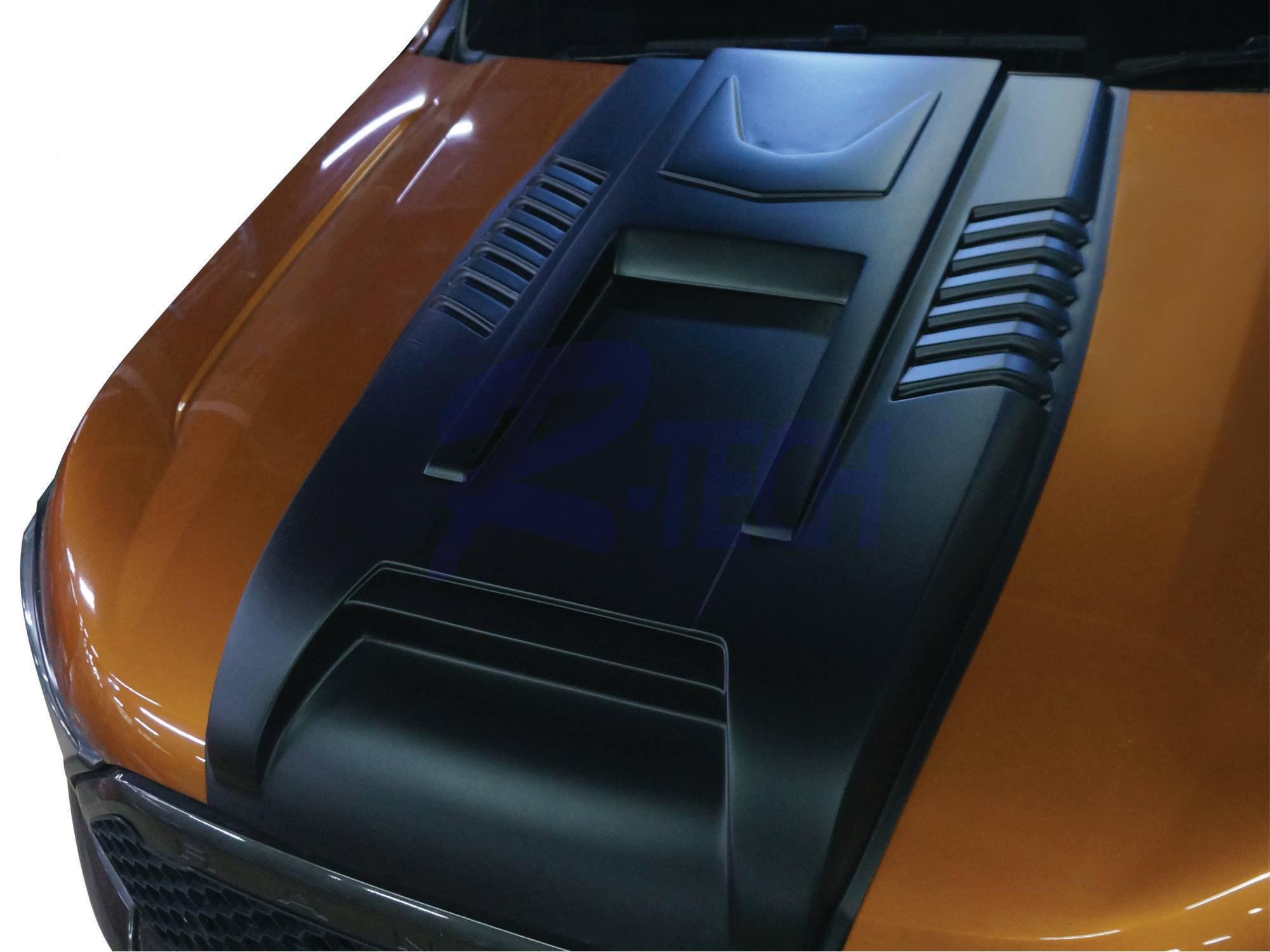 Fits Ford Ranger T7 2015 17 18 Scoop Hood Bonnet Cover V2 Trim Matte ...