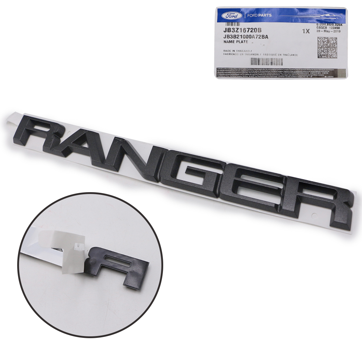 Logo 3D Emblem Tailgate For Ford Ranger XLT Raptor Wildtrak 2012 - 2019 ...