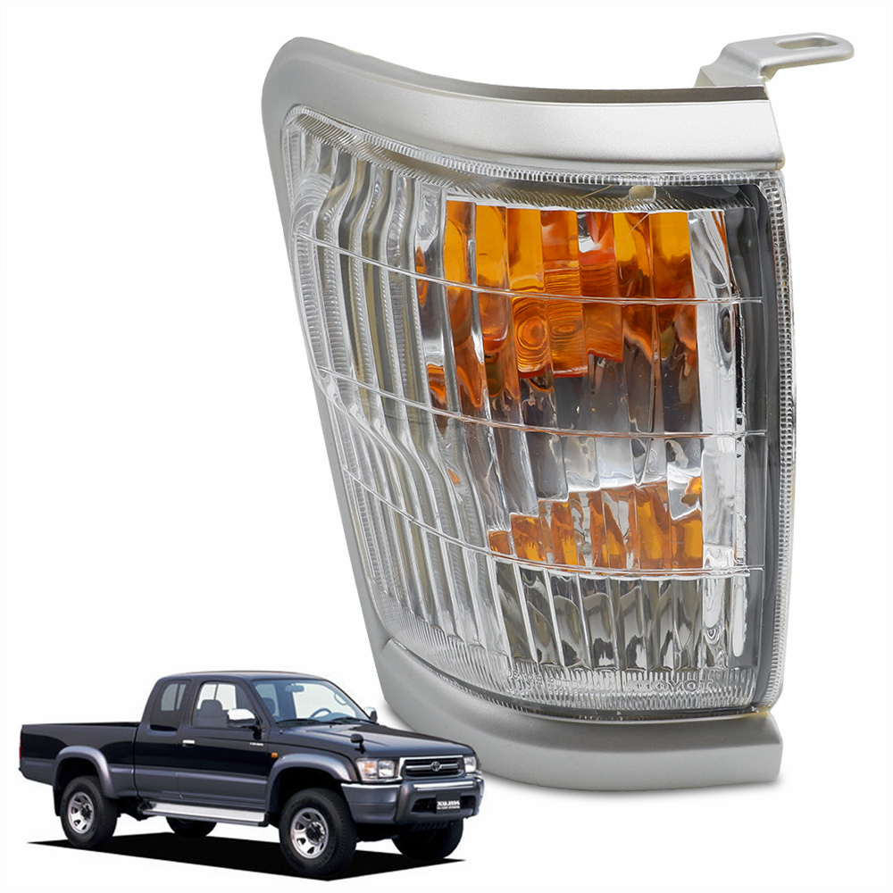 Luci d'angolo segnale di svolta anteriore Rh argento adatte a Toyota Hilux Tiger 1997 - 2001