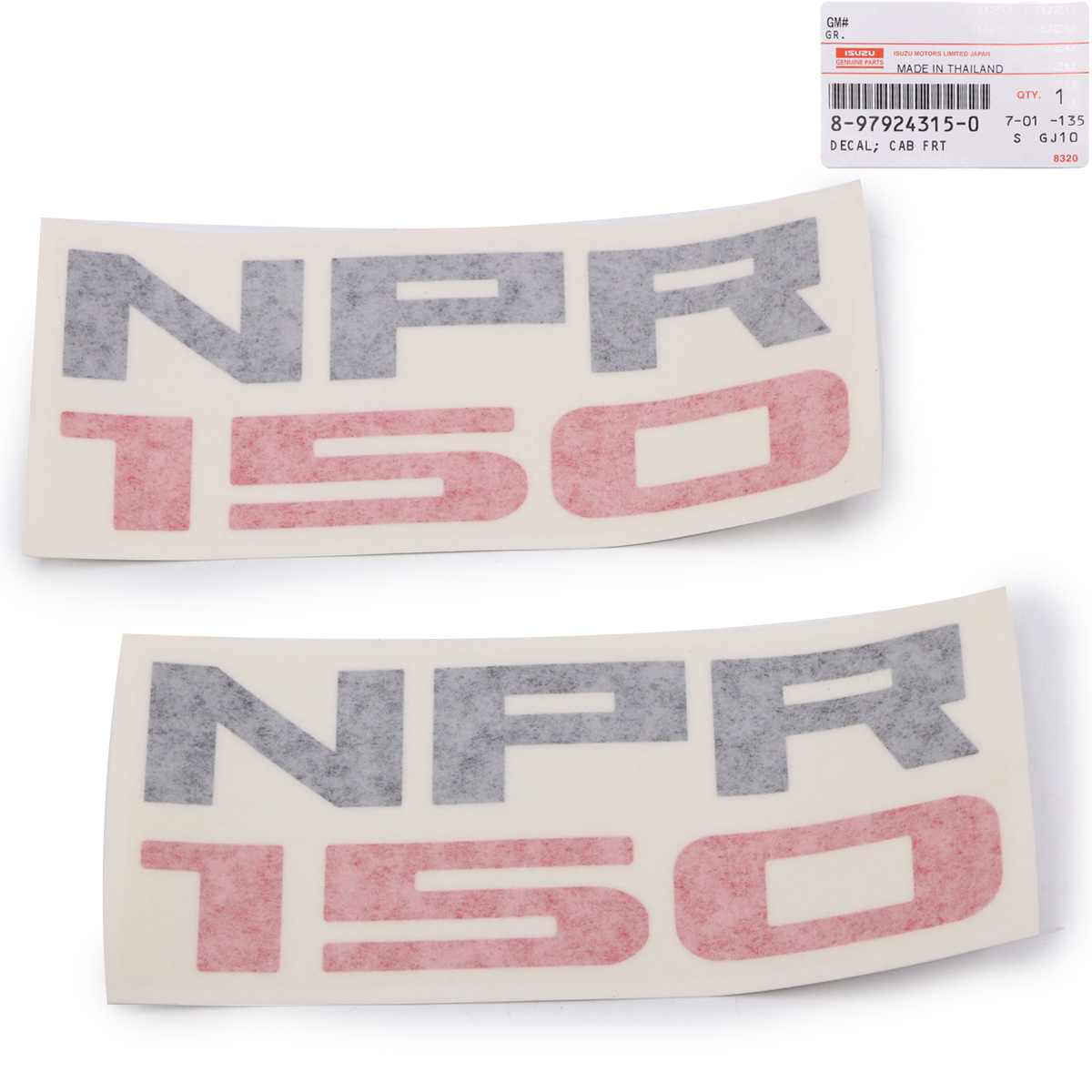 Set Black Red Sticker Decal "NPR 150" For Isuzu NPR 150 2008 - 2019 | eBay