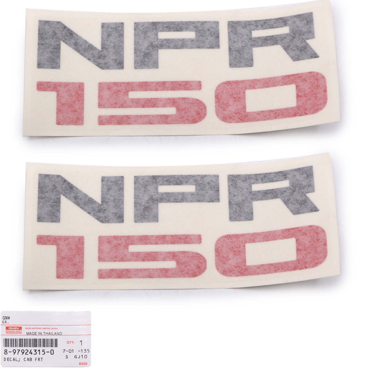 Set Black Red Sticker Decal "NPR 150" For Isuzu NPR 150 2008 - 2019 | eBay