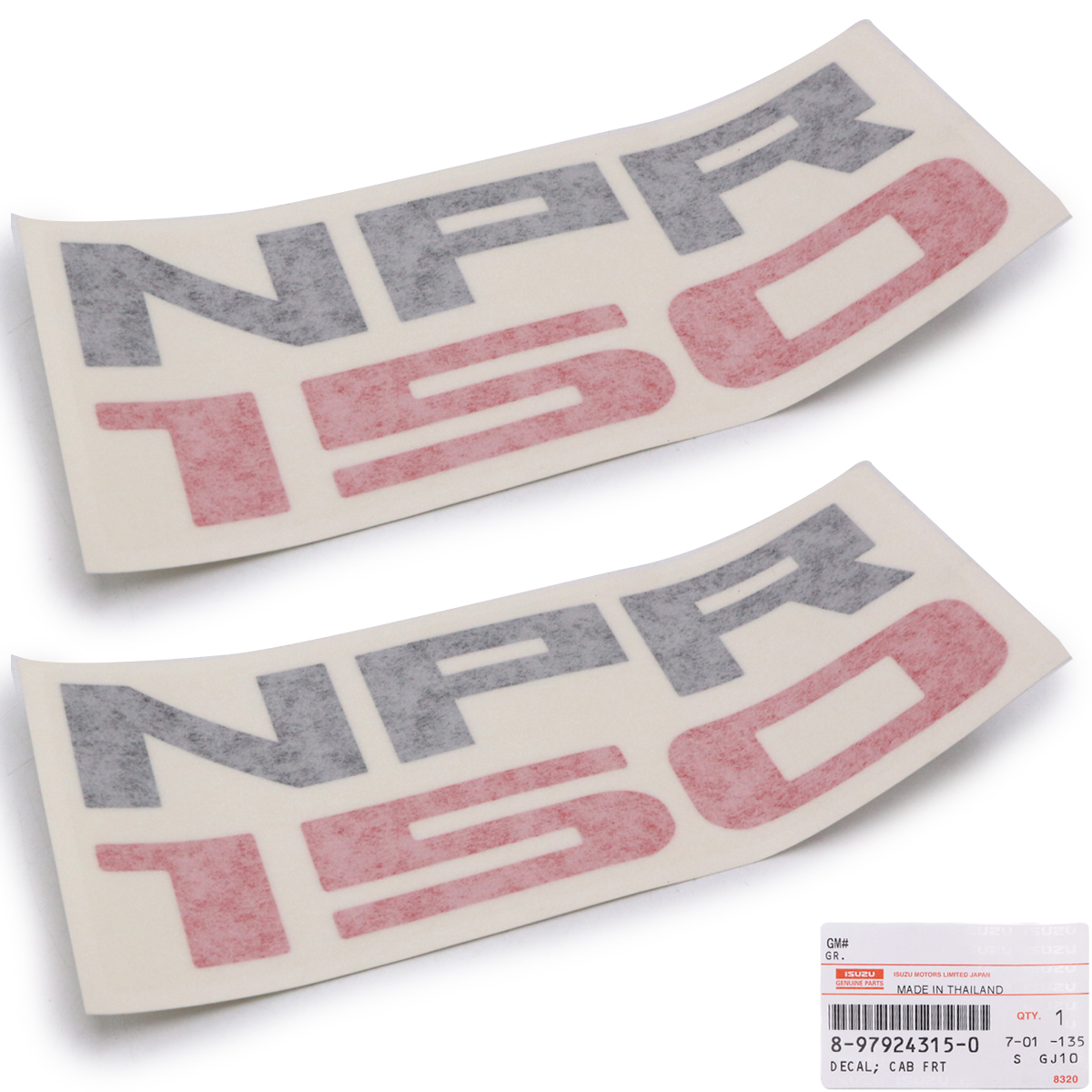 Set Black Red Sticker Decal "NPR 150" For Isuzu NPR 150 2008 - 2019 | eBay