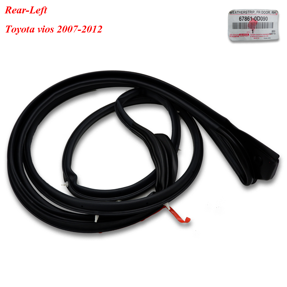 Rear Lh Door Rubber Weatherstrip Seal For Toyota Vios Belta '2007 '2012 | eBay
