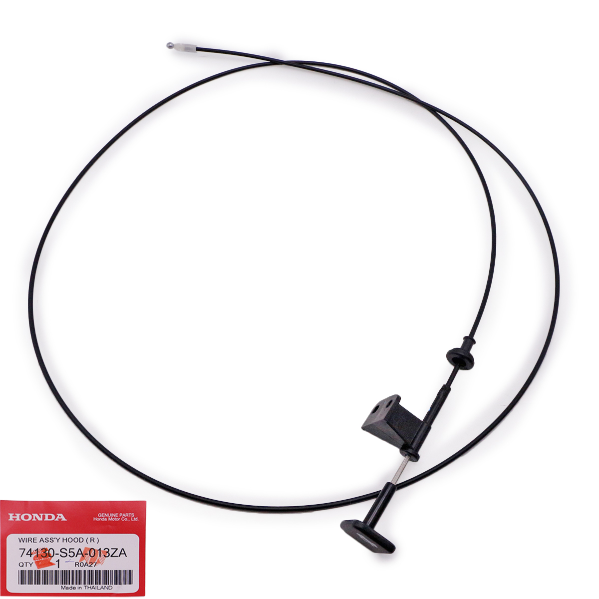 BLACK WIRE HOOD Bonnet Lock Release Control Cable Fits Honda Civic 2001 ...