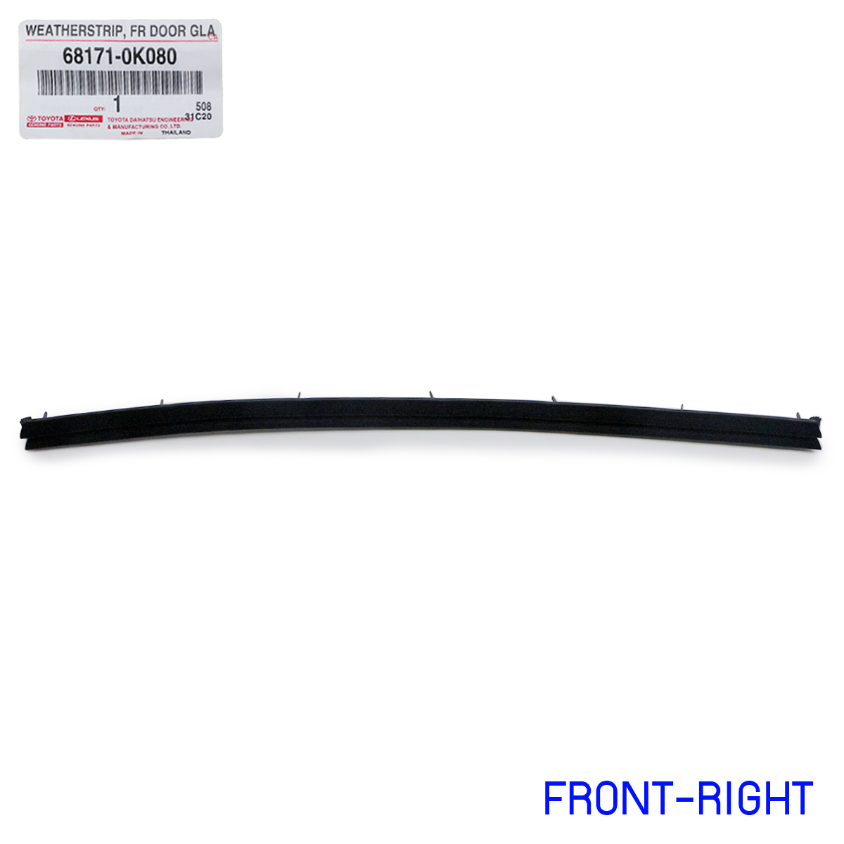 Front Rh Inner Door Weatherstrip Window Seal Belt Fits Toyota Revo 2015 ...