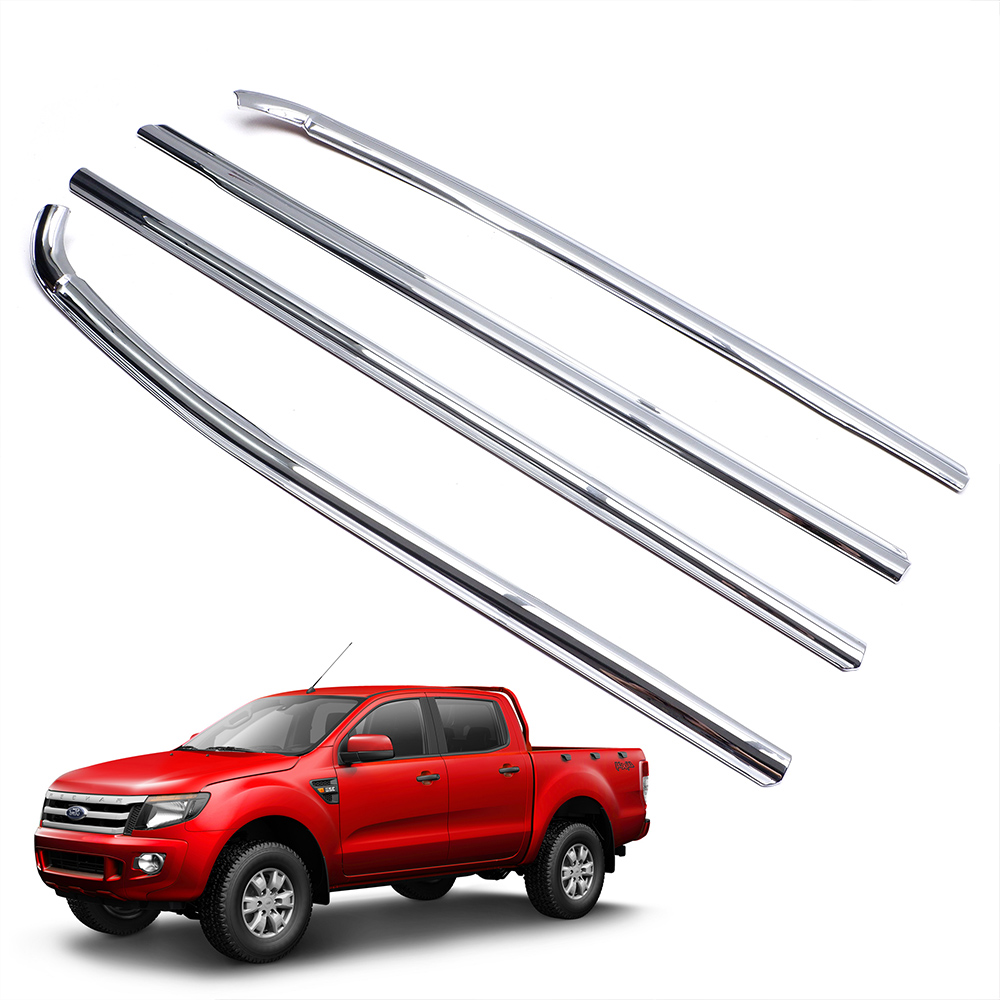 For Ford Ranger T6 Wildtrak 2012 15 4dr Chrome Window Sill Belt Line ...