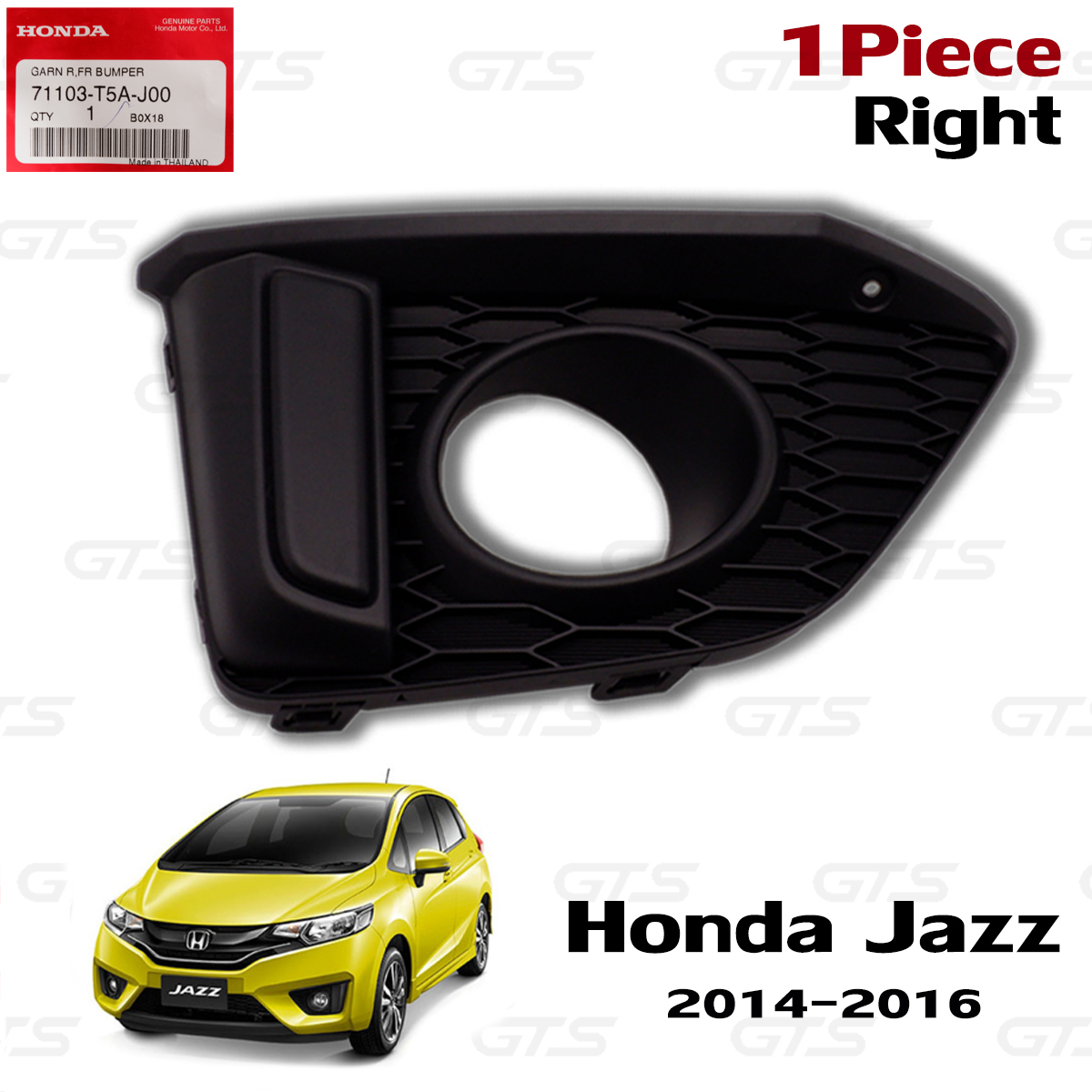 Rh Front Bumber Fog light Lamp Cover For Honda Jazz GK5 Hatchback 2014 ...
