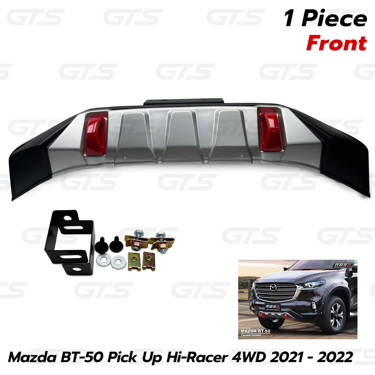 Copertura paraurti rivestimento anteriore protezione manovella adatta a Mazda BT-50 Hi-Racer 2021 2022