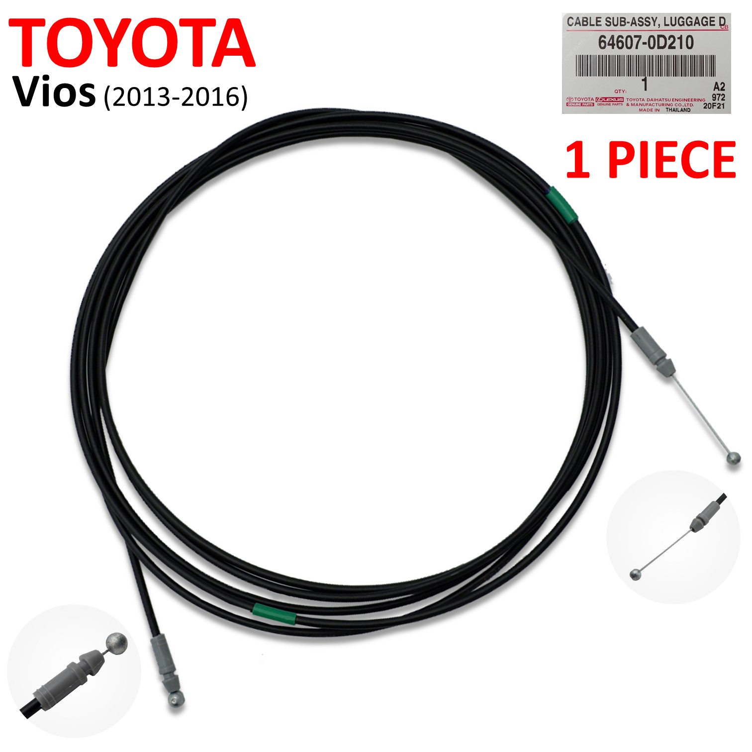 Lid Open Trunk Release Cable For Toyota Vios Belta Sedan Gen3rd 2013 ...