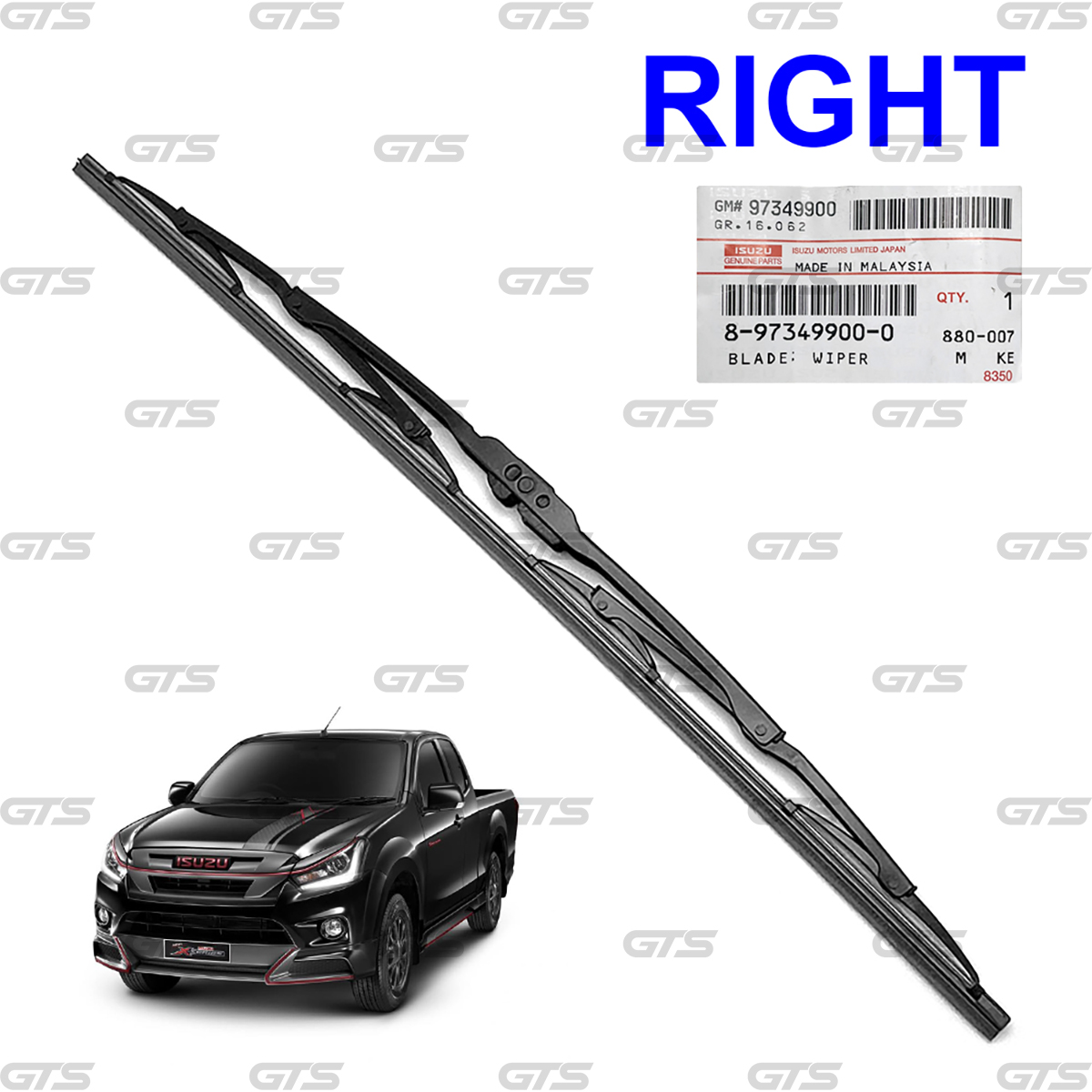 Long Rh Wiper Washer Blade Wildshield For Isuzu D-Max Hi-Lander '12 '19 ...