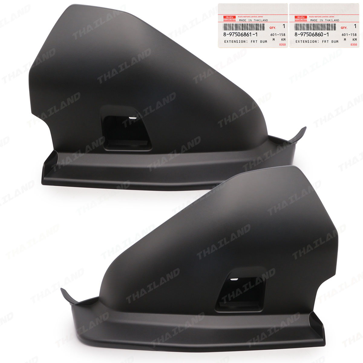 Fits Isuzu MU-X Mux 2WD 4WD 2021 - '22 Lh+Rh Extension Front Bumper Mud ...