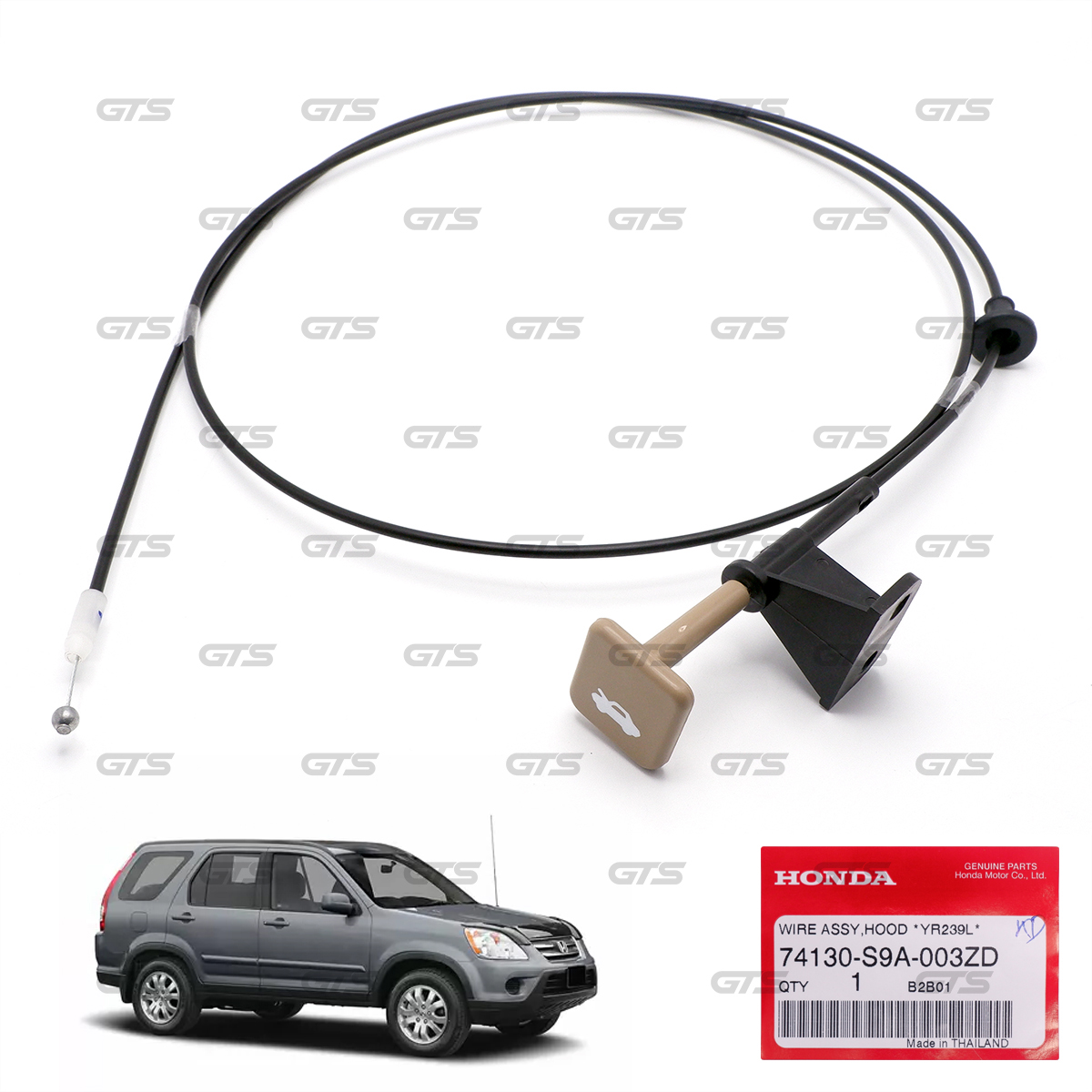 For Honda CR-V CRV 2002 - 06 Ivory Front Bonnet Wire Hood Release Cable ...