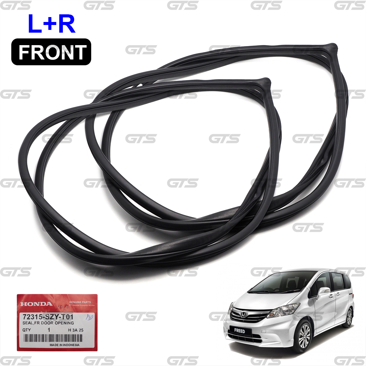 Coppia Anteriore Apertura Porta Gomma Sigillo Meteo Per Honda Freed 2008 - 2016