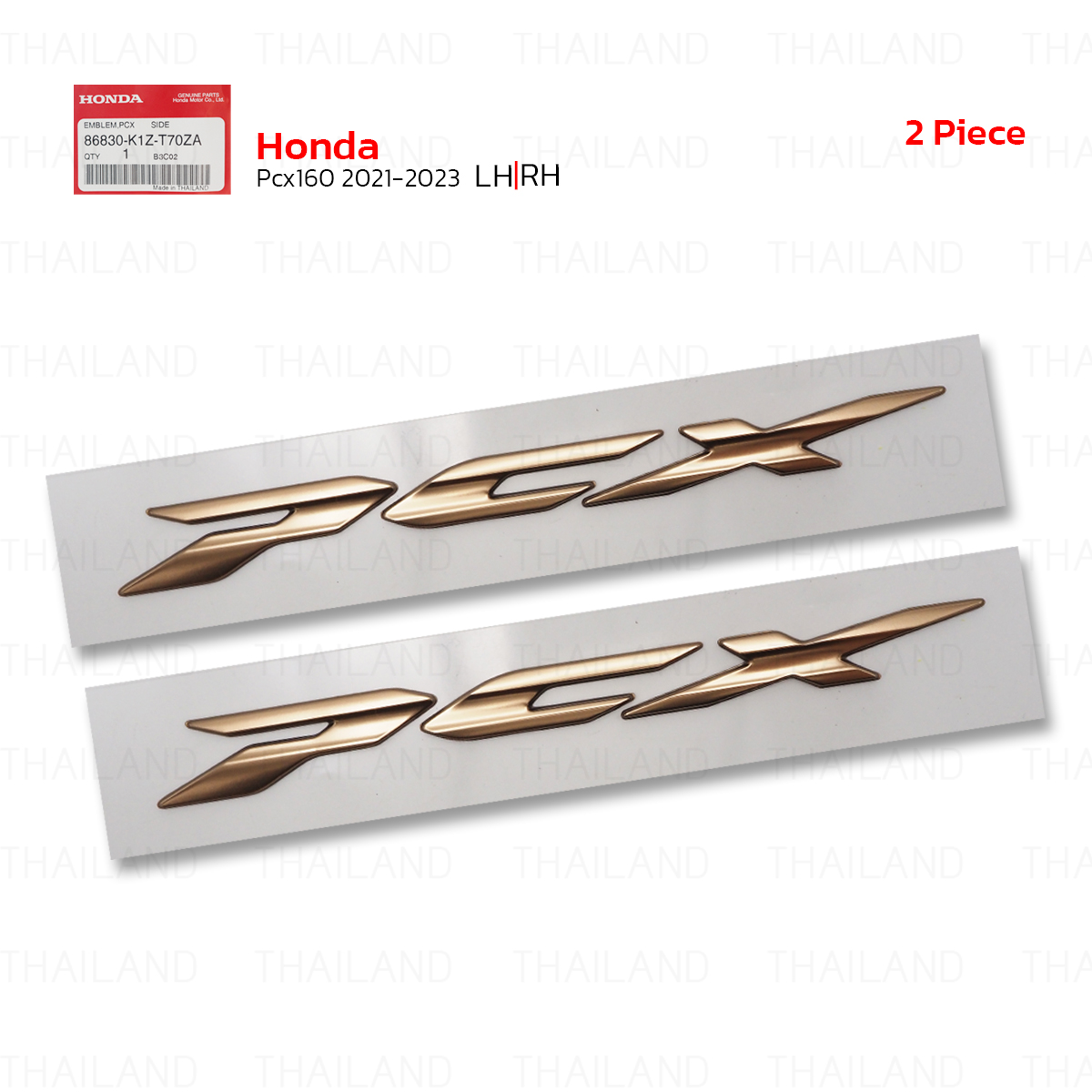 2x lato emblema oro "PCX" per Honda PCX160 PCX 160CC 2021 - 2023