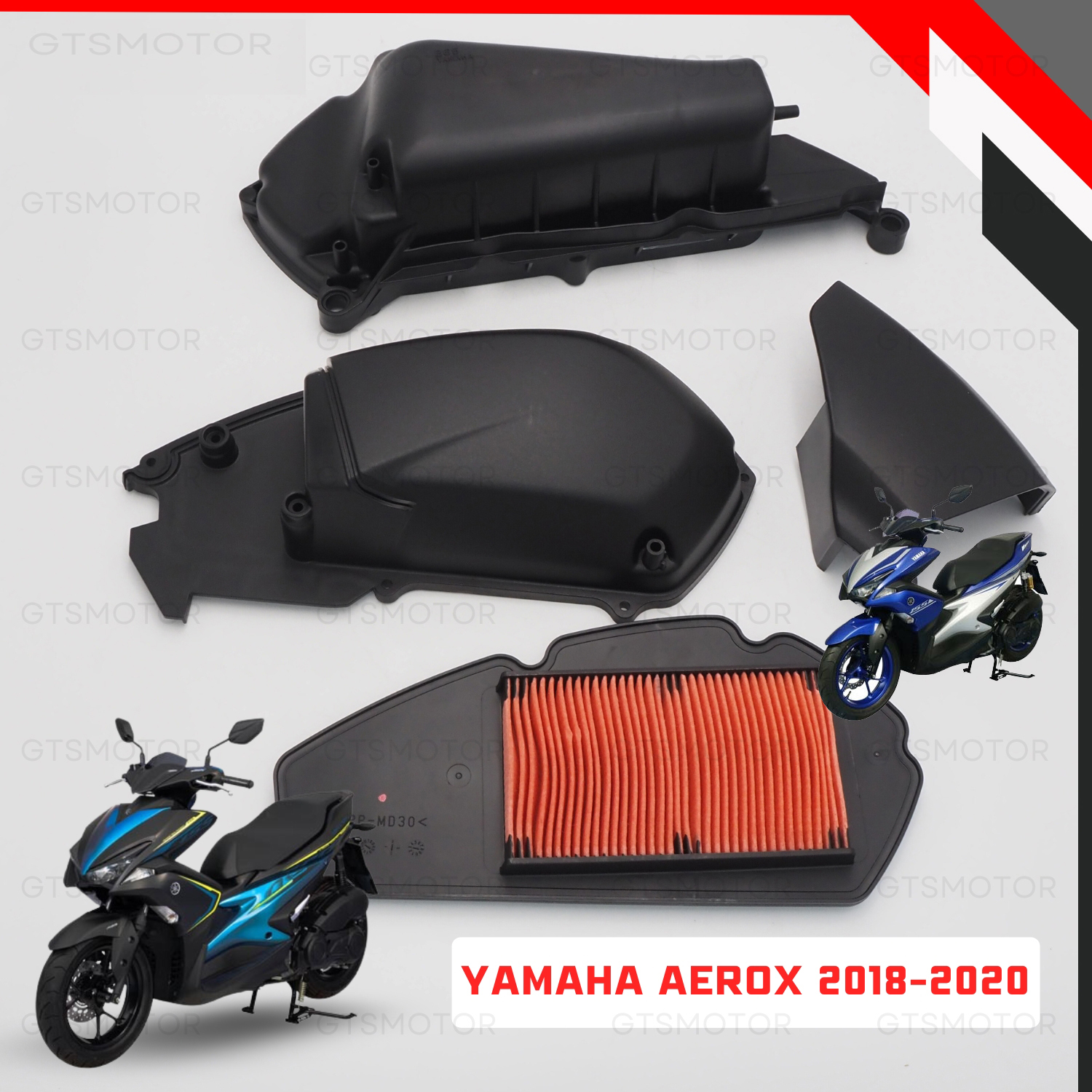 For Yamaha Aerox 155cc 2018 - 20 Set Air Cleaner Filter Case | eBay UK